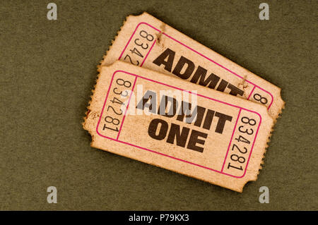 Old used brown torn ticket stub isolated Stock Photo: 231135693 - Alamy