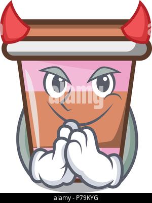 Devil cup coffee the character with mascot Stock Vector Image & Art - Alamy