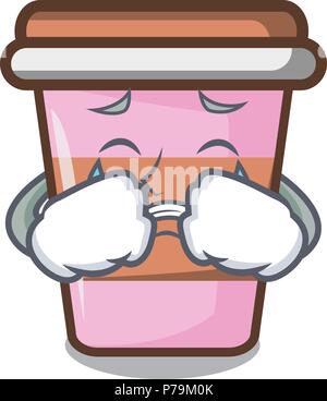 Crying cup coffee the character with mascot Stock Vector Image & Art ...