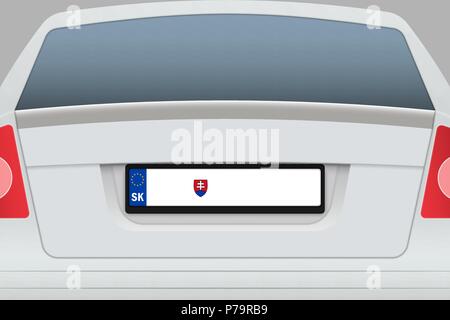 Slovakia car plate. Vehicle registration number Stock Vector Image ...