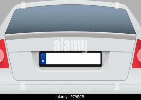 Car number plate of Hungary. Vehicle registration license. European ...