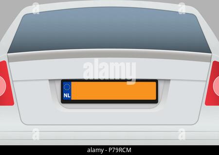 Netherlands car plate. Vehicle registration number Stock Vector Image ...