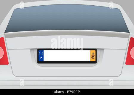 Portugal car plate. Vehicle registration number Stock Vector Image ...