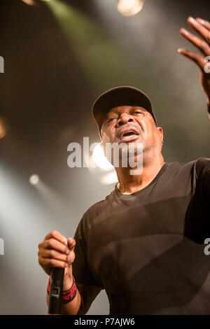 Chuck D and his band Prophets Of Rage performs on the Main Stage during ...