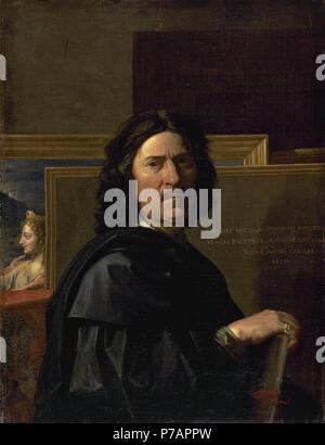 Nicolas Poussin -- Self Portrait 1650, 98х74 Stock Photo - Alamy