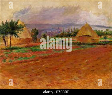 Pierre-Auguste Renoir - Field Haystacks 1885 Stock Photo - Alamy