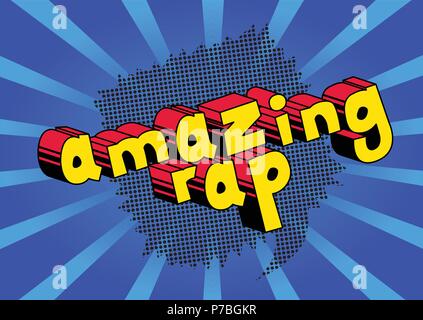 Rap - Comic book word on abstract background Stock Vector Image & Art ...