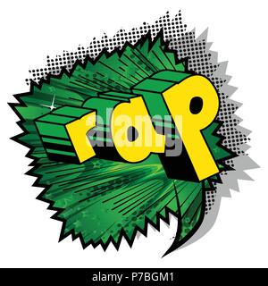 Rap - Comic book word on abstract background Stock Vector Image & Art ...