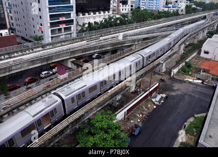 Kolkata, India. 04th July, 2018. Kolkata Metro train rake run for the ...