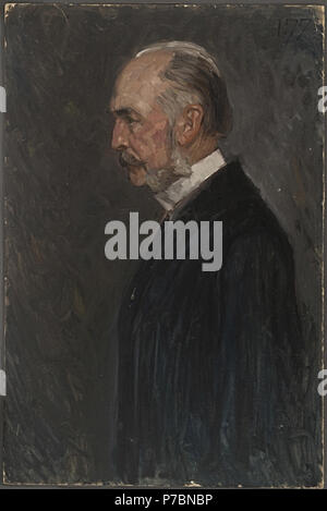 William Pape - Ohne Titel (Portraitstudie eines unbekannten Herrn mit ...
