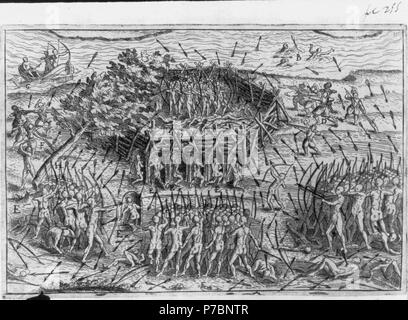 2 illus. of warfare of Canadian Indians Stock Photo - Alamy