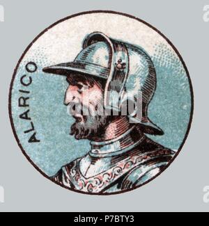 ‘Alarico II, rey de los Visigodos’ is a historical painting depicting ...