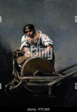 'El Afilador' by Francisco de Goya depicts a street scene with a knife ...