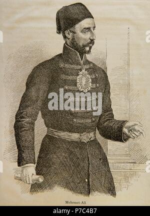 Muhammad Ali Pasha or Mehmet Ali; 1769 – 1849 receives news of the ...