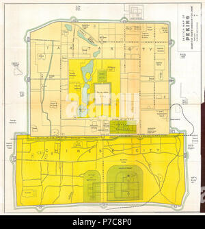 The 1925 Crow Plan of Beijing (Peking) is a detailed map showcasing the ...