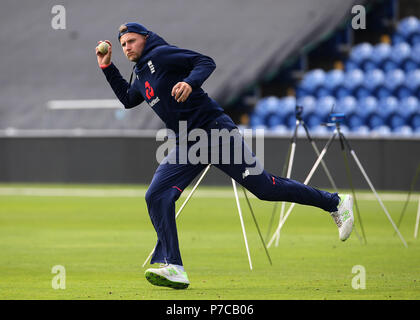 England's Joe Root during a nets session at The Kia Oval, London ...