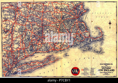 new england road map Stock Vector Art & Illustration, Vector Image ...
