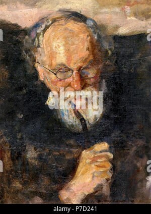 Edvard Munch - Christian Munch with Pipe Stock Photo - Alamy