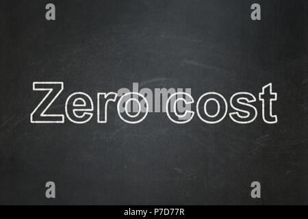 Business concept: Zero cost on chalkboard background Stock Photo - Alamy