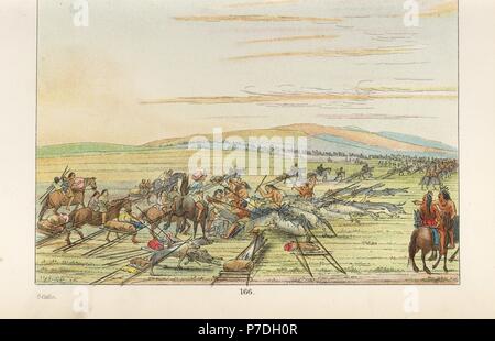 Comanche Native American Village or Camp with Tipis, Tepees or Teepee ...