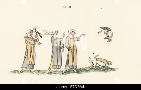 An illustration of Hawking in the 14th Century scanned at high ...