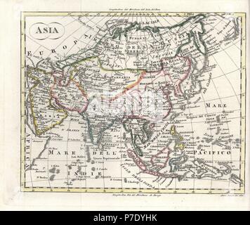 Map of the world circa 1810. Handcoloured copperplate engraving by ...