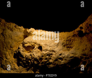 Sheets of flowstone covering the walls of the cave of the Mounds, a ...
