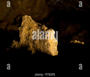 Sheets of flowstone covering the walls of the cave of the Mounds, a ...