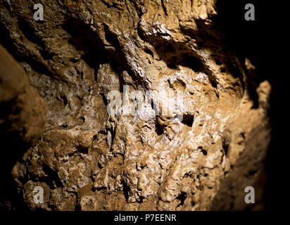 A flowstone formation or cave formation of calcium carbonate in Jewel ...