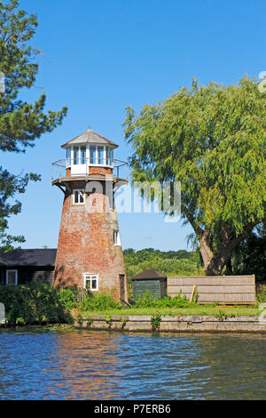 A view of Tall Mill Drainage Mill by the River Bure on the Norfolk ...