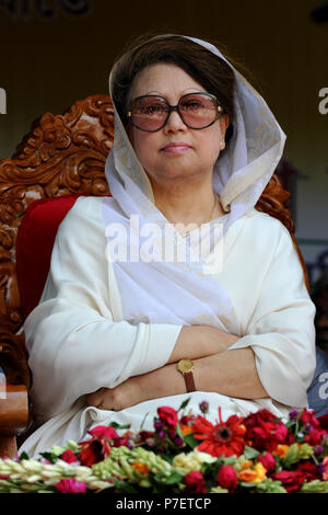Dhaka, Bangladesh - June 09, 2010: Bangladeshi ex prime minister and ...