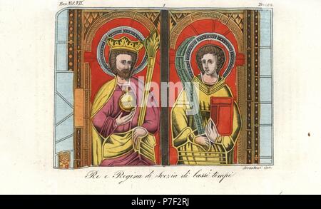 King Eric IX the Saint of Sweden and his consort Queen Christina of ...