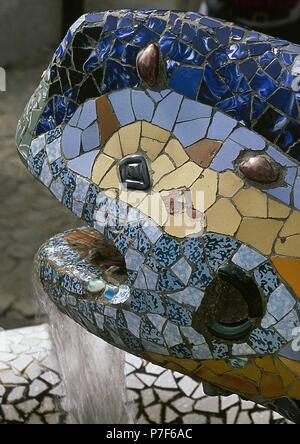 Gaudi style mosaic animal ornaments and souvenirs for sale at many of ...