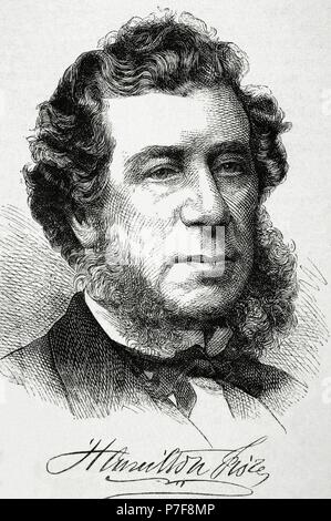 Hamilton Fish (1808-1893). American statesman and politician. Portrait ...