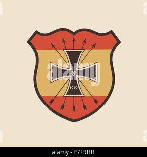 Segunda guerra mundial. Emblema de pago voluntario para ayuda de la ...