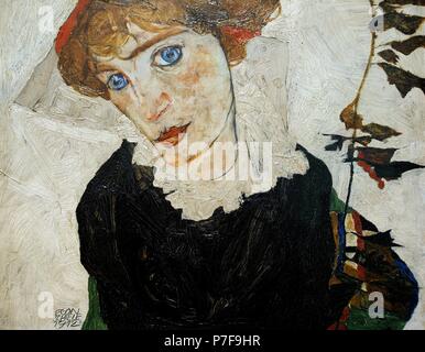 Egon Schiele, Wally Neuzil in Black Stockings, 1912 Stock Photo - Alamy