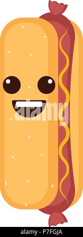 Isolated happy hot dog emote Stock Vector Image & Art - Alamy