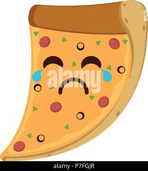Isolated sad slice of pizza emote Stock Vector Image & Art - Alamy