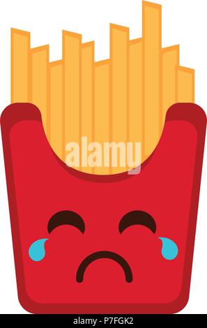 Isolated sad french fries emote Stock Vector Image & Art - Alamy