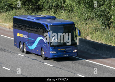 Coach driver steers Shearings Holidays coach to town centre pick up ...