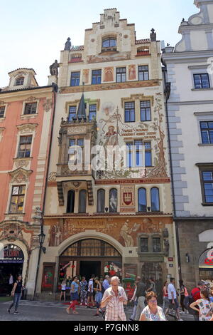 The Storch House, the House of the Stone Madonna, old town square ...