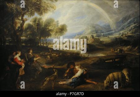Landscape with Rainbow, by Peter Paul Rubens, Wallace Collection ...