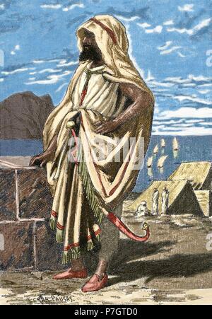 Tariq ibn Ziyad (670-722). Muslim General of the Berber tribe of Nafza ...