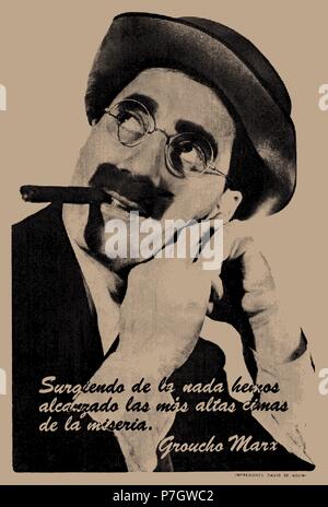 JULIUS "Groucho" MARX (1890-1977) American comedian and one of the Marx ...