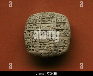 Sumer. Mesopotamia. Near East. Clay tablet. Offerings of flour, beer ...