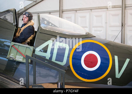 Royal Air Force RAF Supermarine Spitfire Mk V serial AB910 wearing the ...