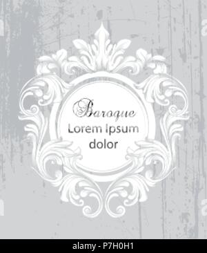 Rich Baroque frame vintage Vector. Decor design element filigree ...