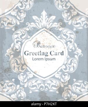 Vintage Baroque ornamented background Vector. Victorian Royal texture ...