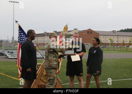 The command team of 593rd Expeditionary Sustainment Command, Brig. Gen ...