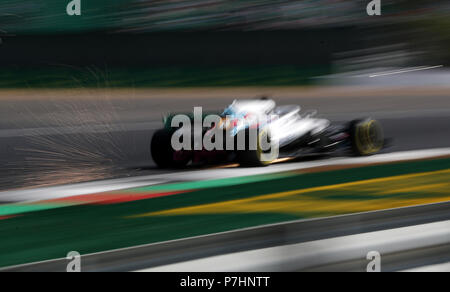 Williams Lance Stroll during practice ahead of the 2018 British Grand ...
